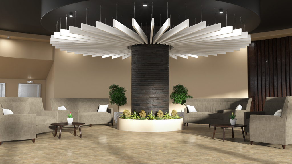 Hotel Lounge - Altispace Ceiling Beams